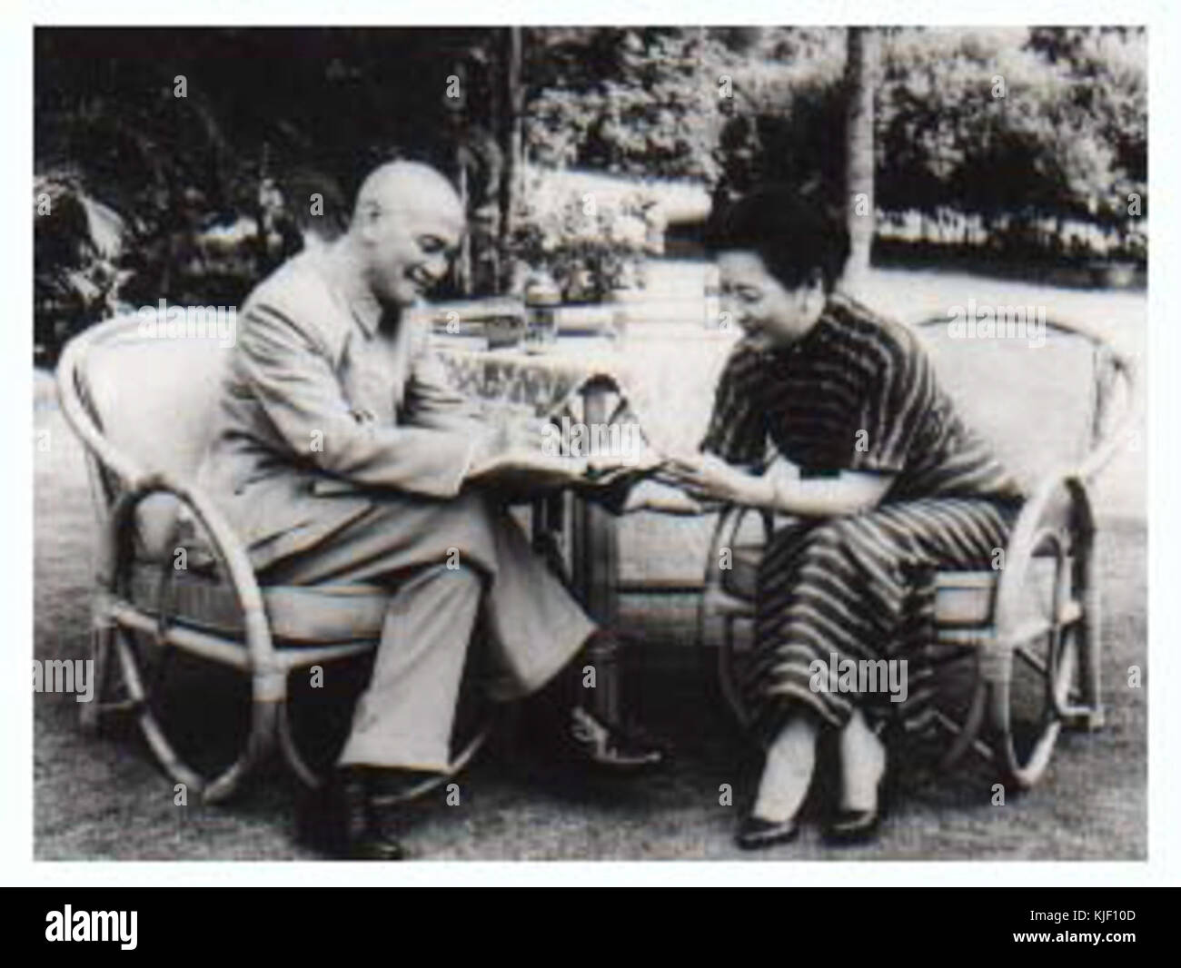 Chiang Kai shek and Soong May ling in 1955 Stock Photo - Alamy