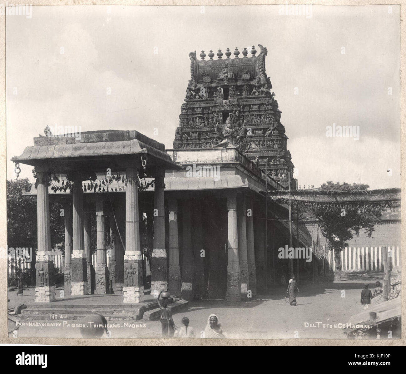 Parthasarathy Temple, Triplicane, Chennai 1890's Stock Photo - Alamy