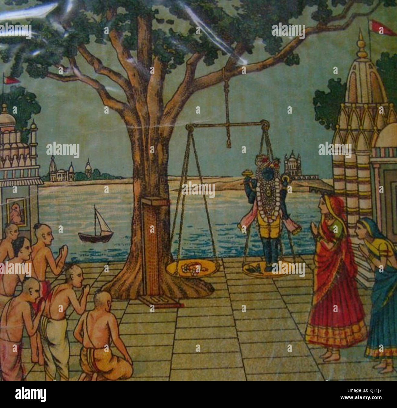 Praying the Lord Krishna Stock Photo - Alamy