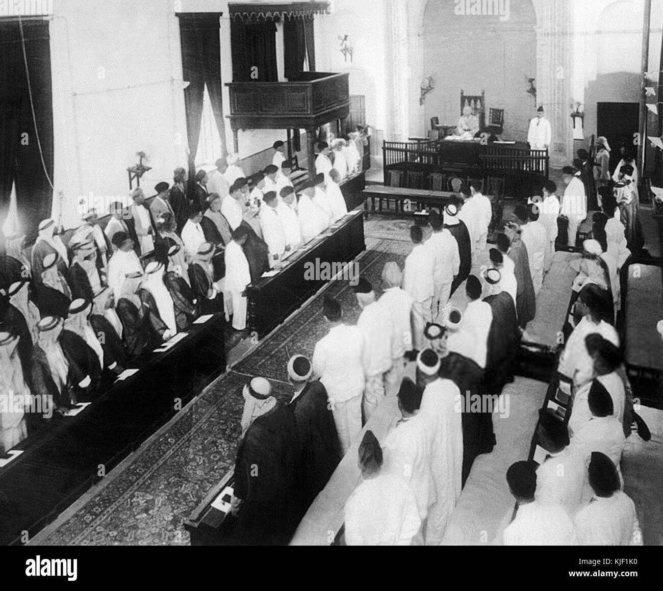 Faisal I in the Iraqi Parliament, 1932 Stock Photo - Alamy