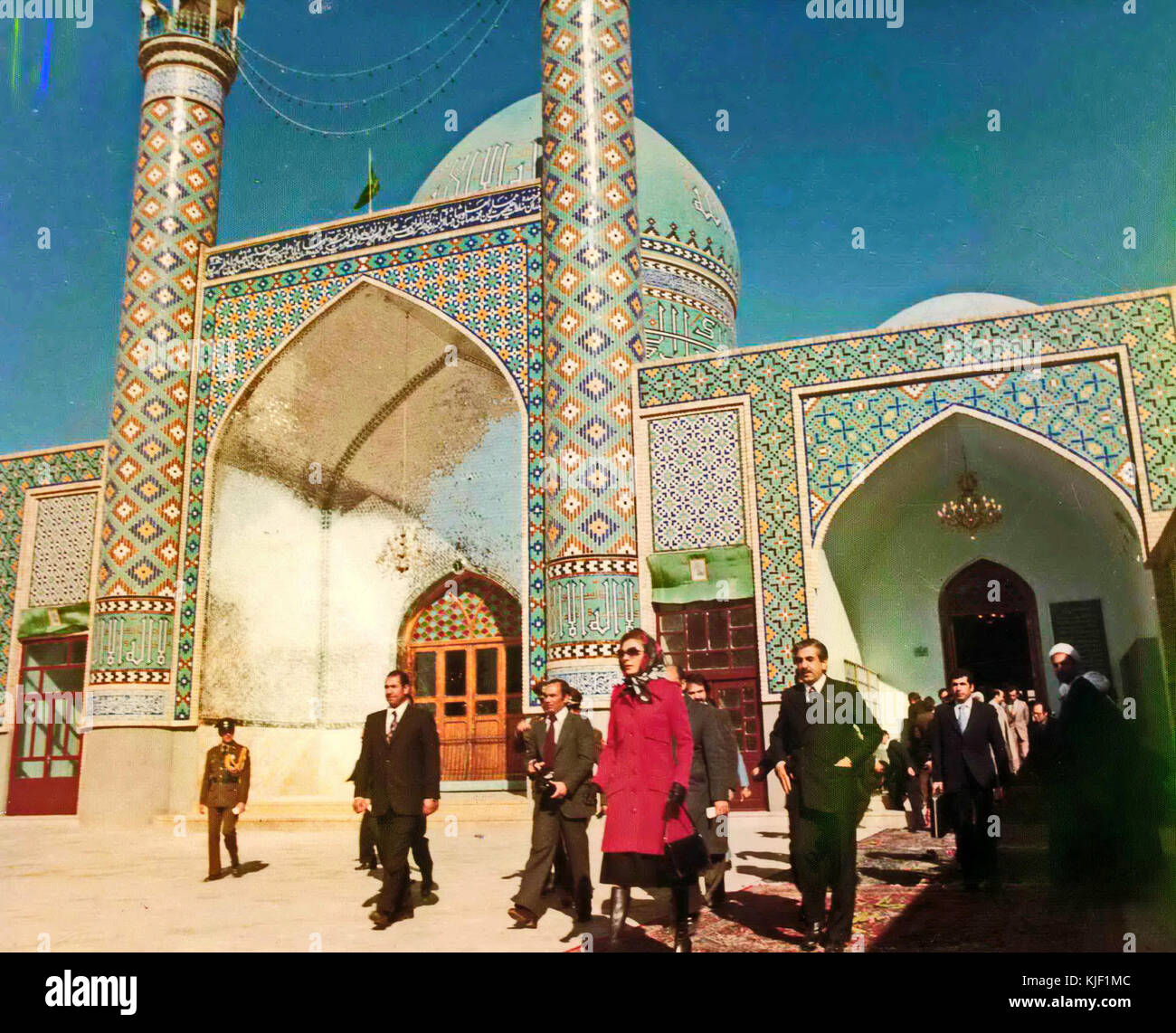 Farah Pahlavi in Al Hamza Mosque of Kashmar 2 Stock Photo - Alamy
