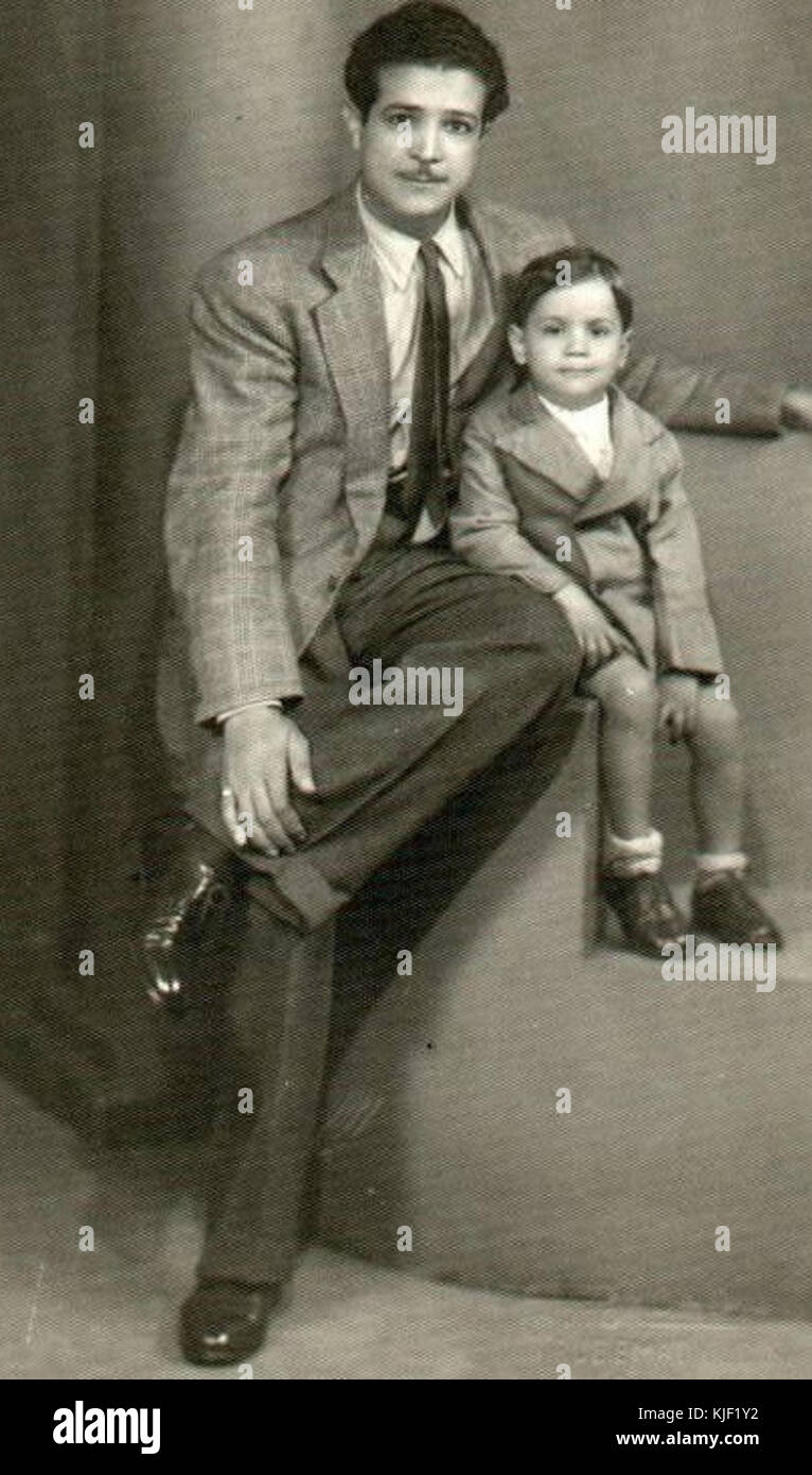 Mahmoud Shokoko with his son Sultan 1952 Stock Photo - Alamy