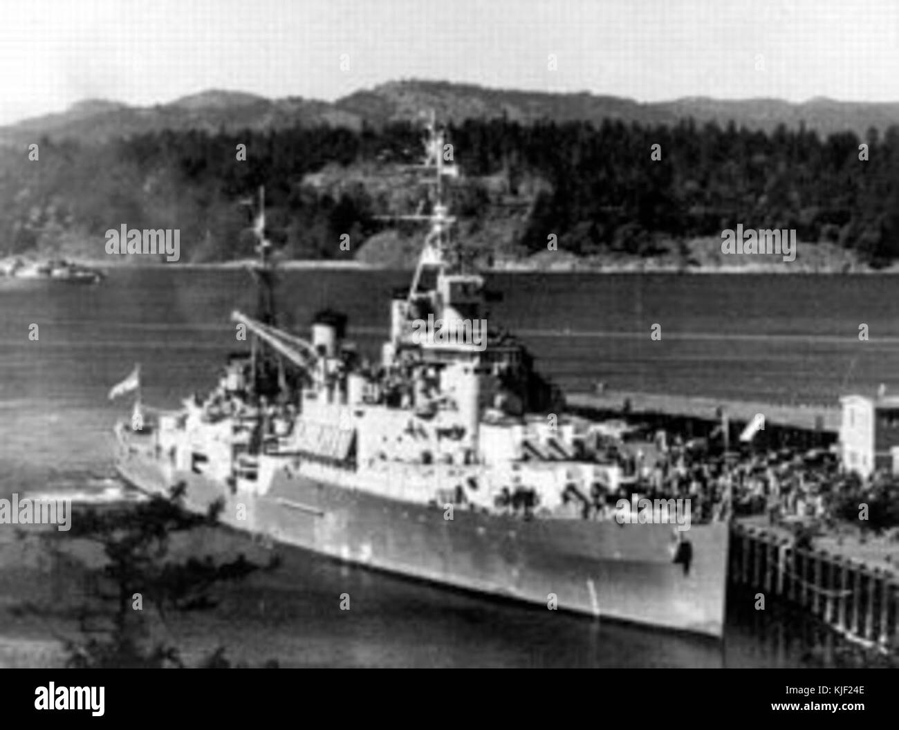 HMCS Uganda The light cruiser of the Ceylon class Stock Photo - Alamy