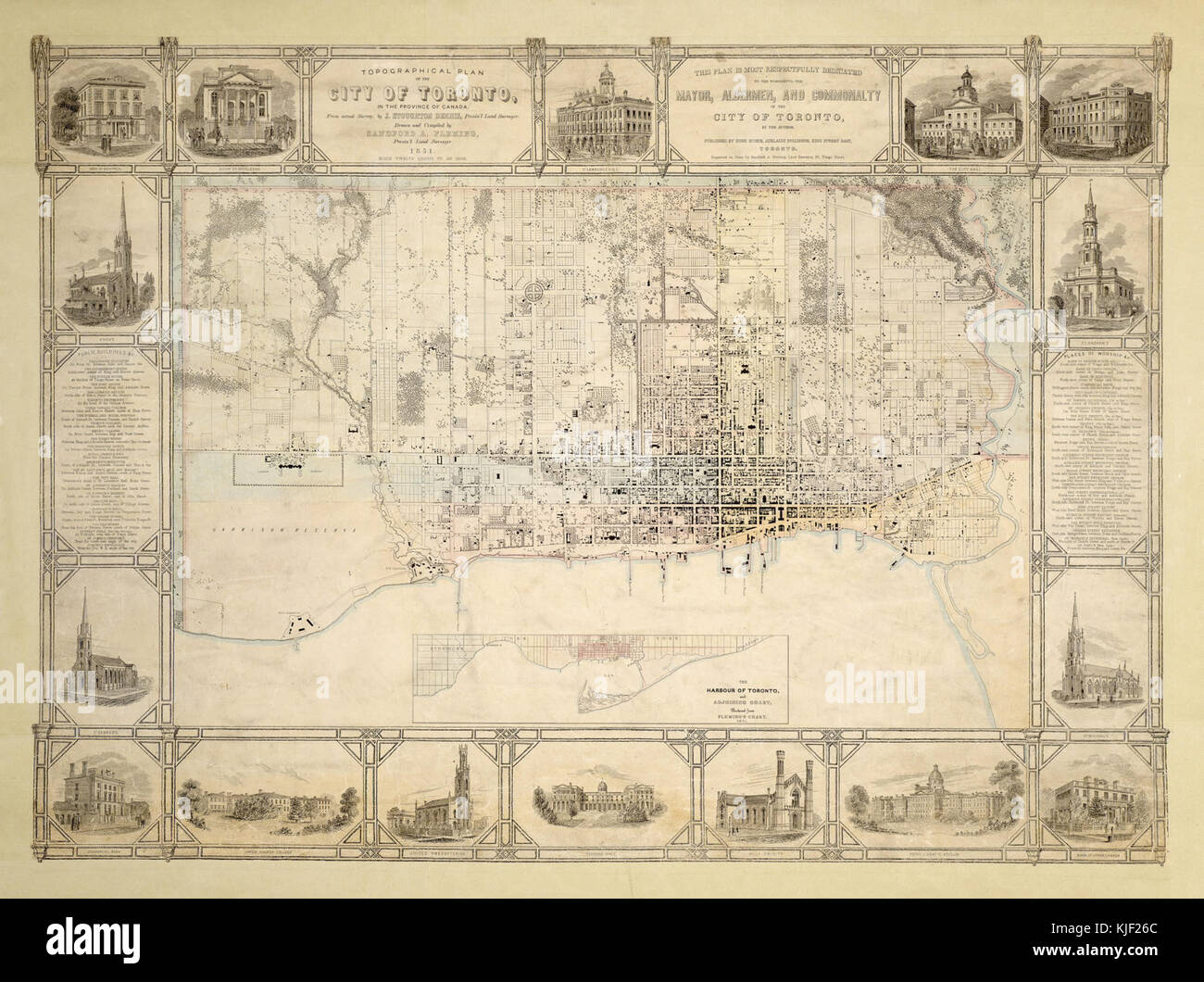 Topographical plan of the city of Toronto, in the province of Canada ...