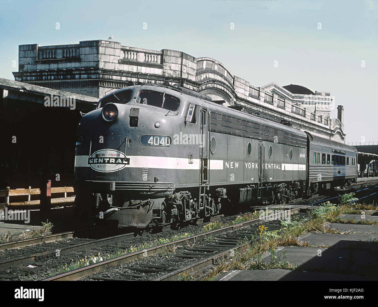 Penn Central train 405 at Worcester, September 1968 Stock Photo - Alamy