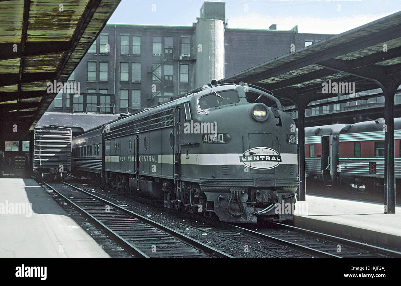 Penn Central train 405 at South Station, September 1968 Stock Photo - Alamy