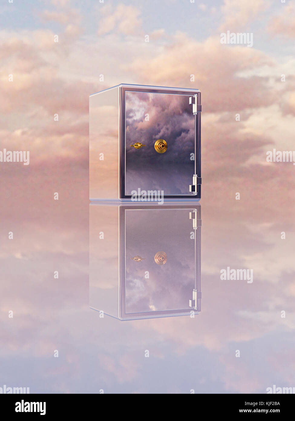 Reflection of safe in clouds Stock Photo - Alamy