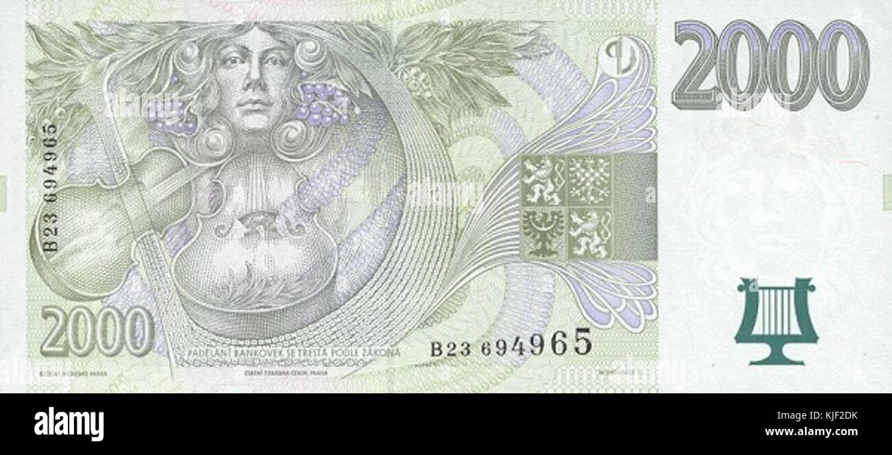2000 CZK Reverse Stock Photo Alamy