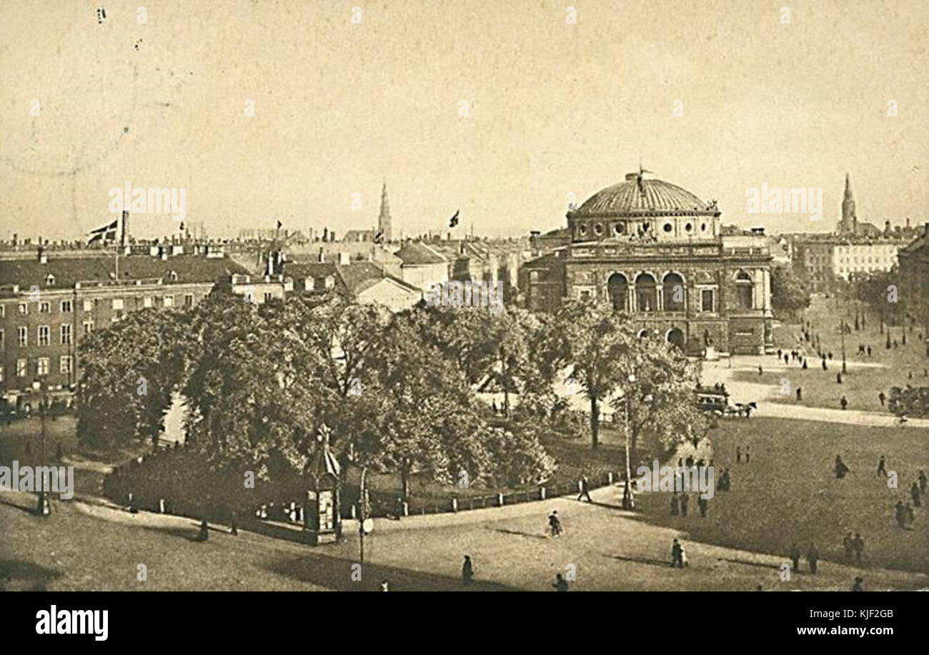 Kongens Nytorv 1908 telephone kiosk Stock Photo - Alamy