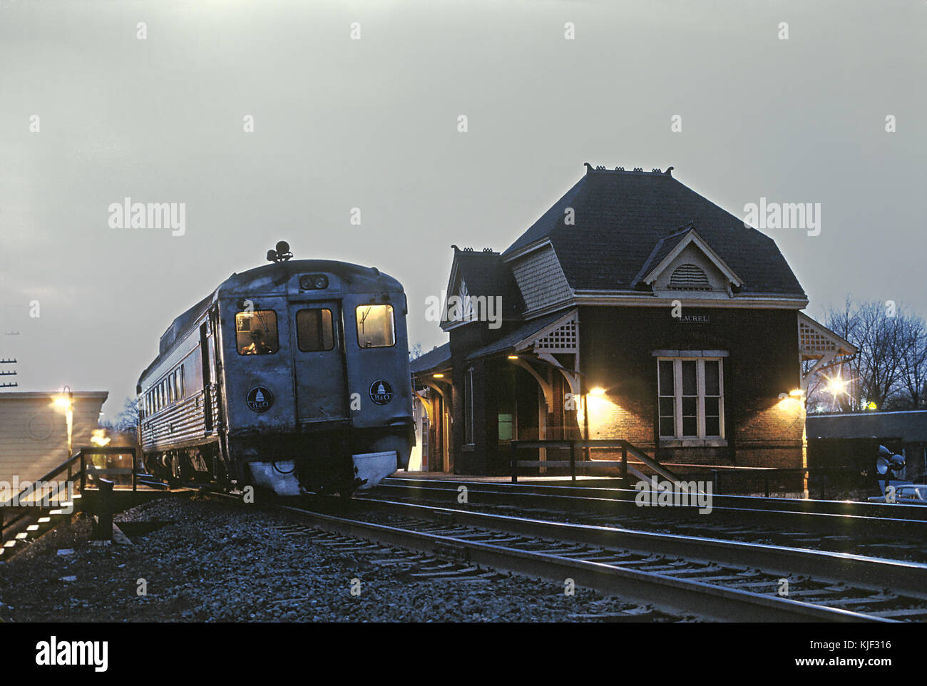 B&O train at Laurel, March 1971 Stock Photo - Alamy