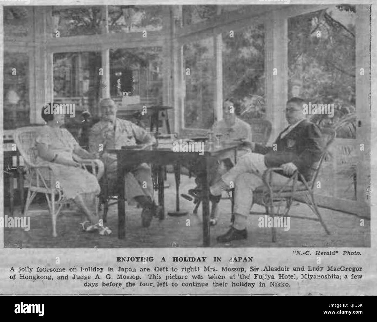 Allan Mossop and Atholl MacGregor in Japan 1935 Stock Photo - Alamy