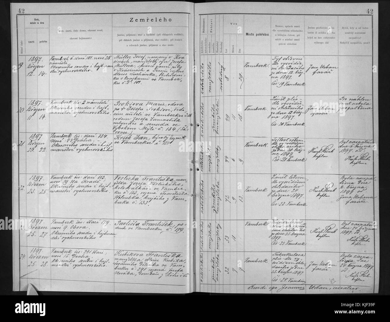 Death information Black and White Stock Photos & Images - Alamy