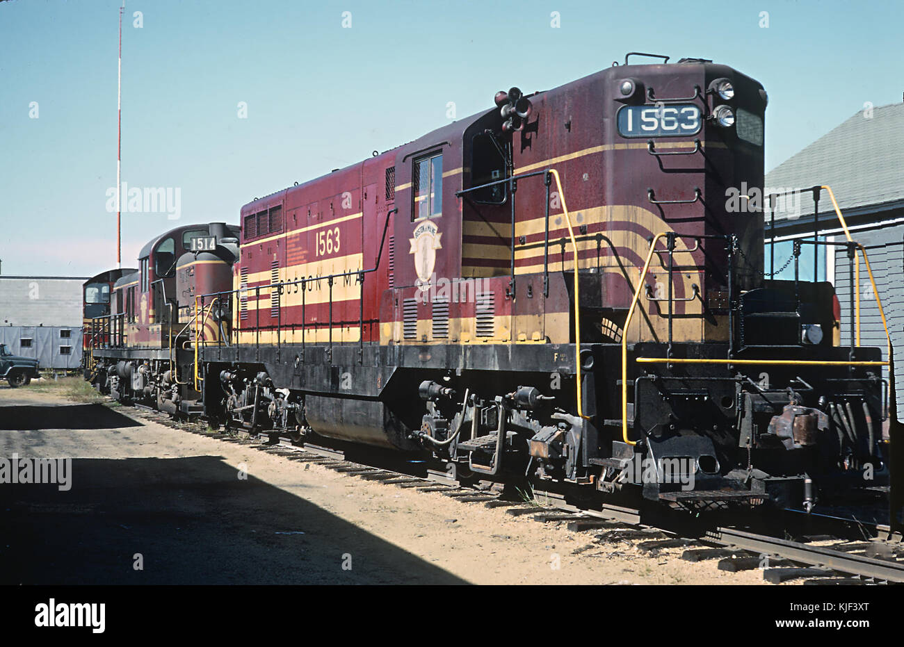 Boston and Maine GP7 1563 in yard at Concord, NH on September 5, 1965 ...