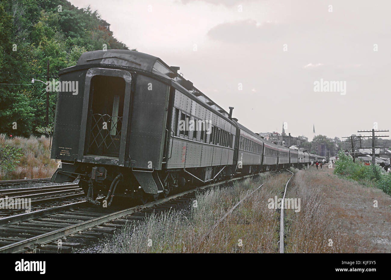 Rear of Central Vermont Railway Passenger Special showing CV business ...