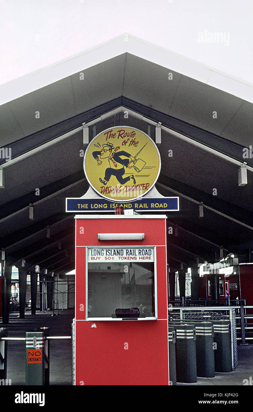 Long Island RR Token Booth with Dashing Dan logo, for the New York ...