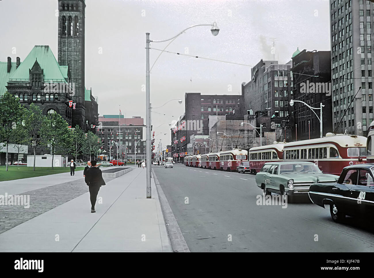 TTC lineup of trollys, Toronto, Ont., in September 1965 (24469792244 ...