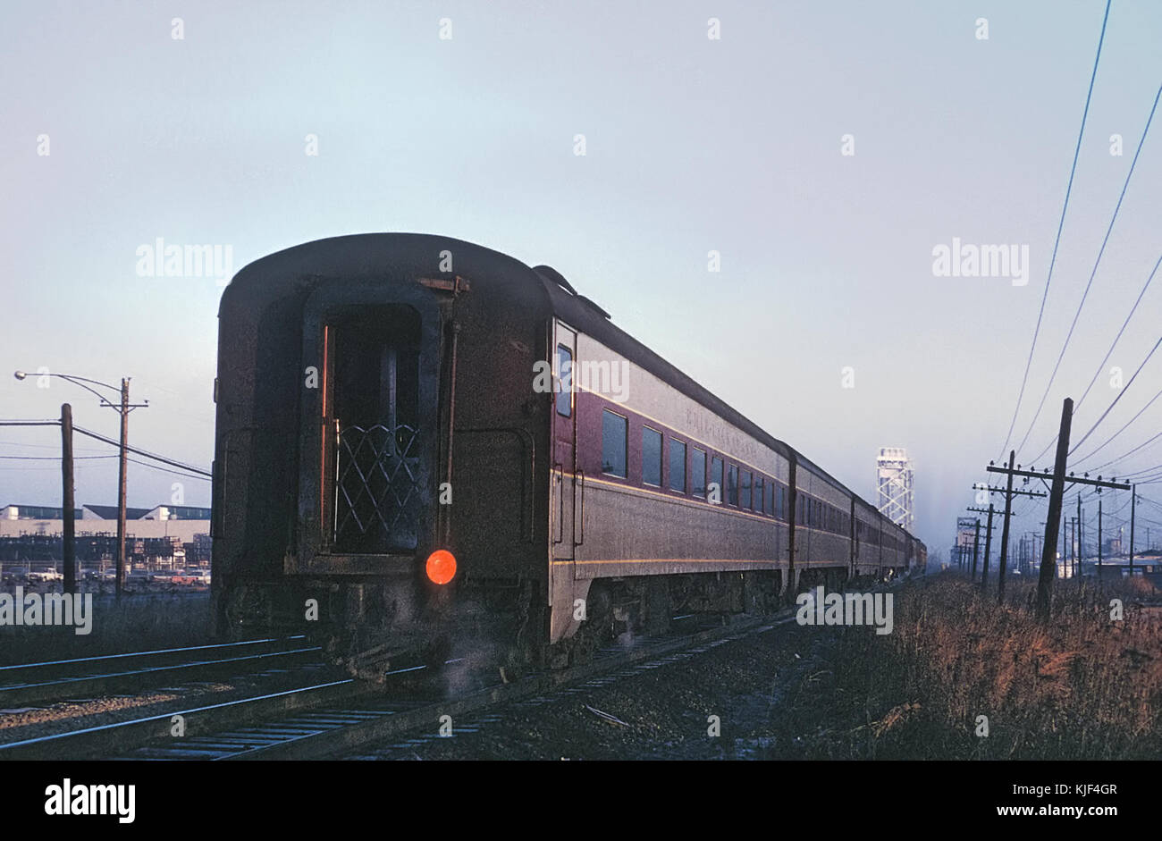 EL E8A 831 with Train 1, The Phoebe Snow at 130th St. And Torrence Ave, Chicago, Illinois on ...