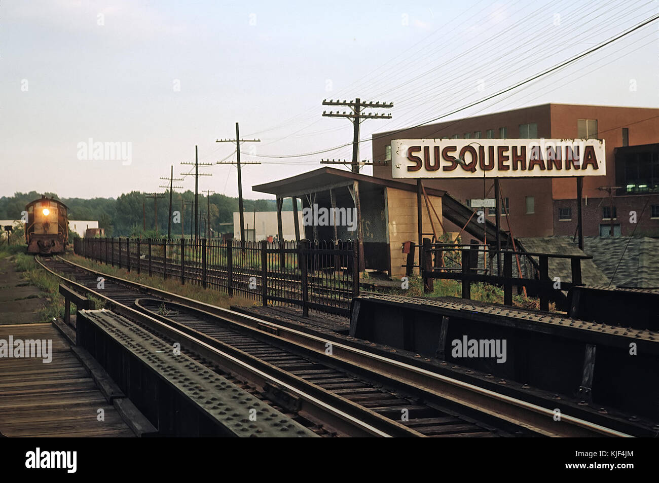 NYS&W Alco 236 suburban train, Hackensack, NJ station on September 3 ...