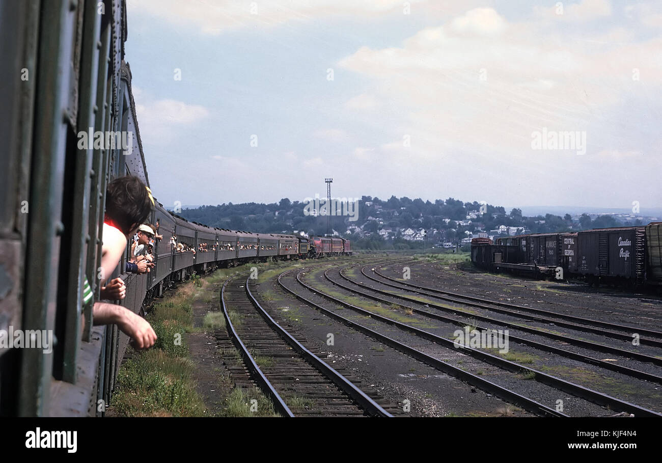LV railfan special backing intom Coxton, PA yards on June 29, 1969 ...