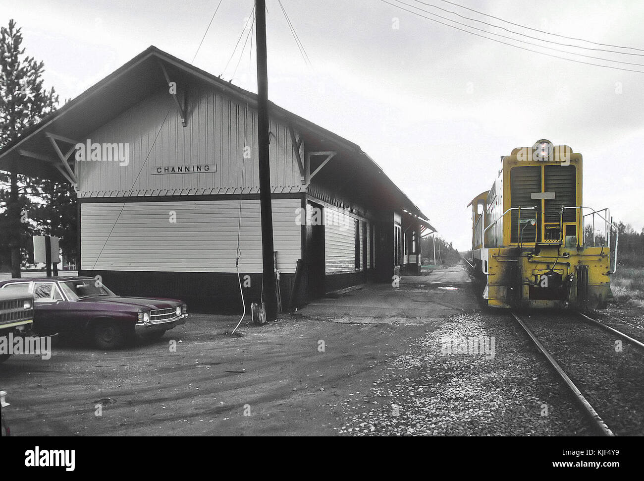 The Escanaba and Lake Superior Railroad Depot at Channing, MI was ...