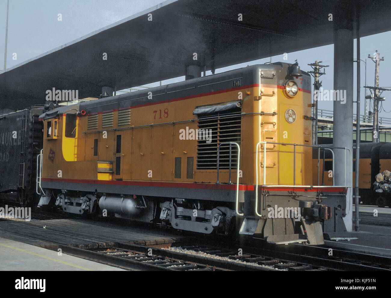 A collection of rare diesel locomotives from the Milwaukee Road (MILW ...