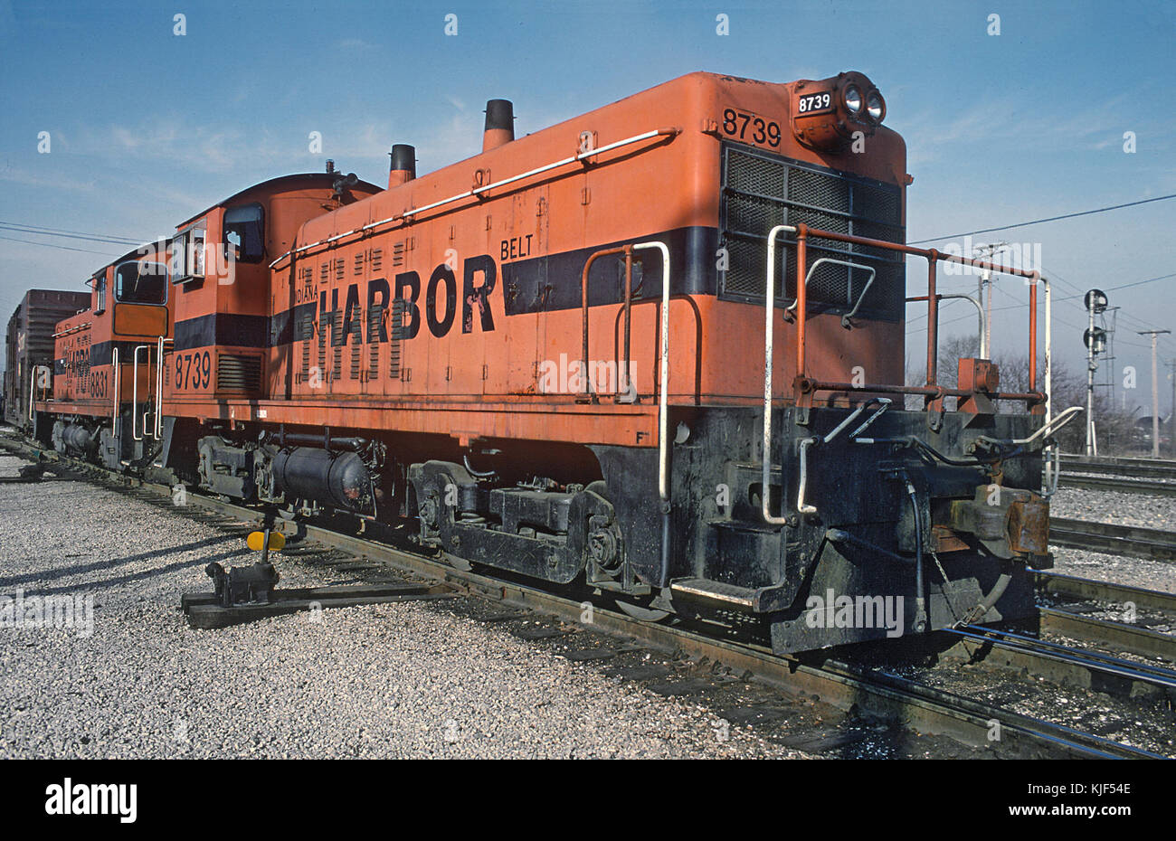 This photograph shows two Indiana Harbor Belt locomotives (8739 and ...