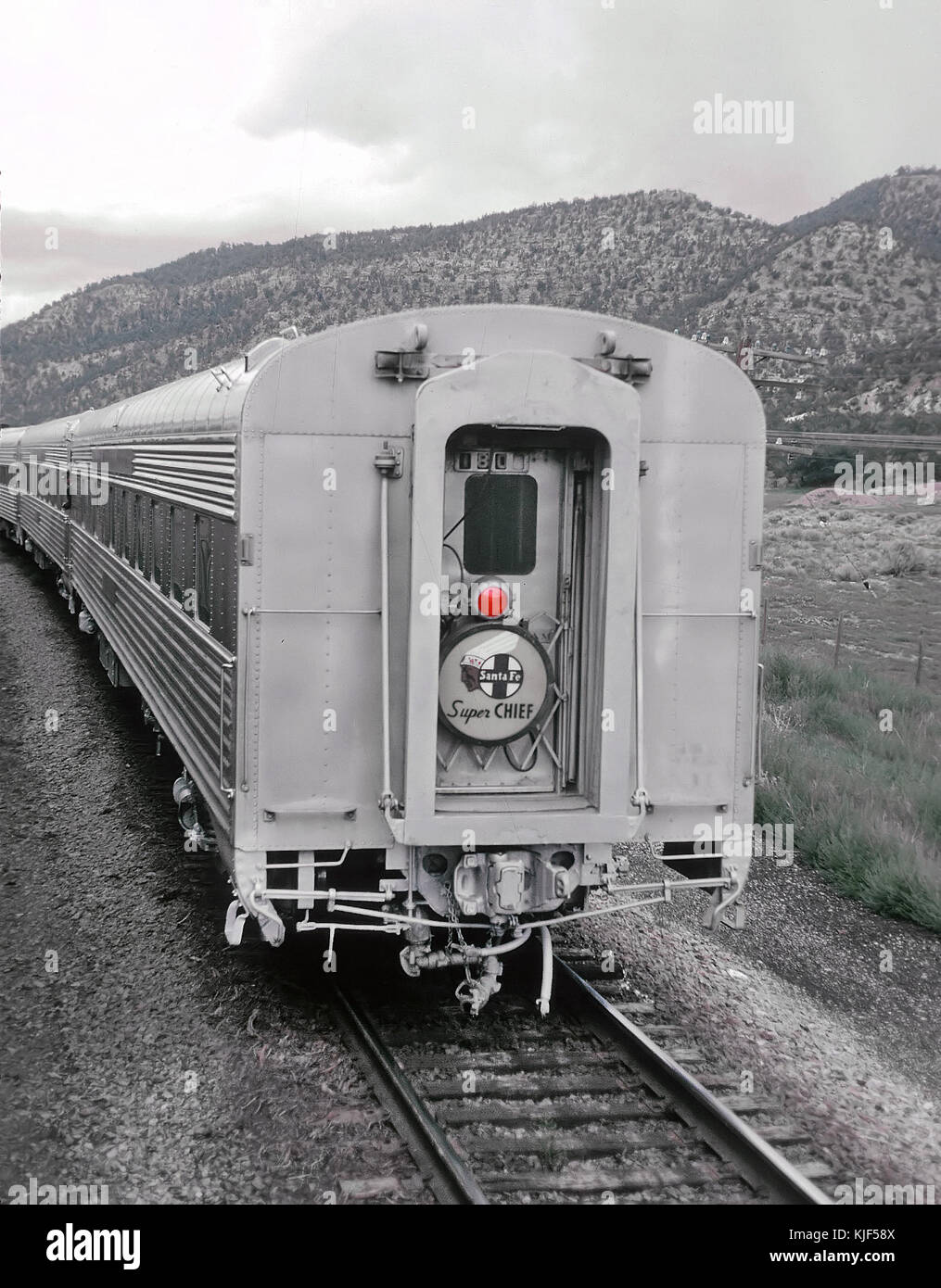 ATSF rear Pullman and Drumhead (24289224649 Stock Photo - Alamy