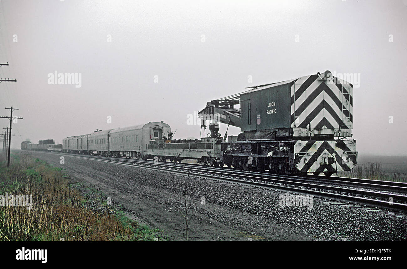 A UP Work Train with Crane 4 Photos (27086916506 Stock Photo - Alamy