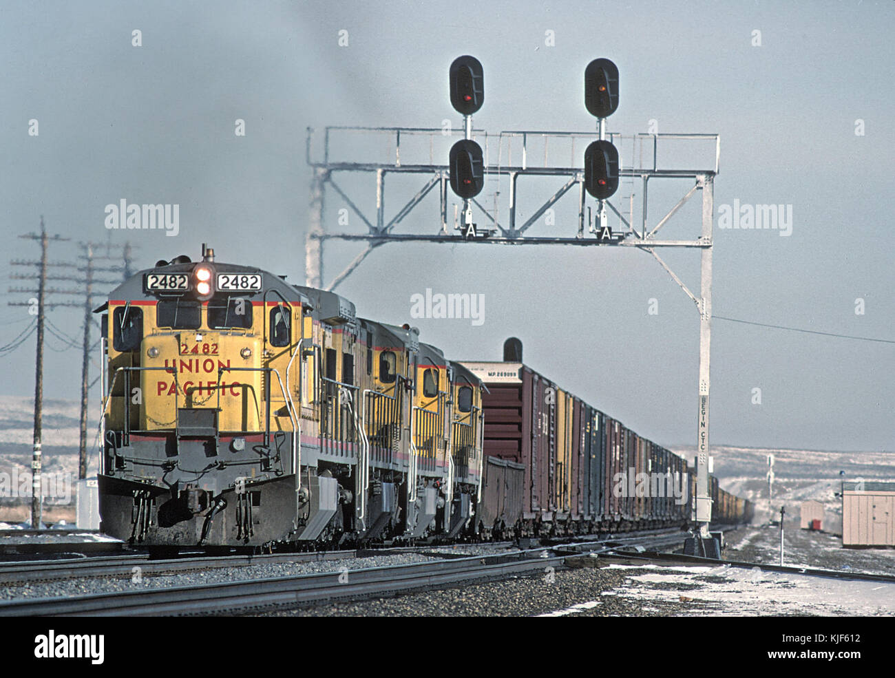 UP 2482 (C30 7) at Granger, WY in December 1984 (27291009492 Stock ...