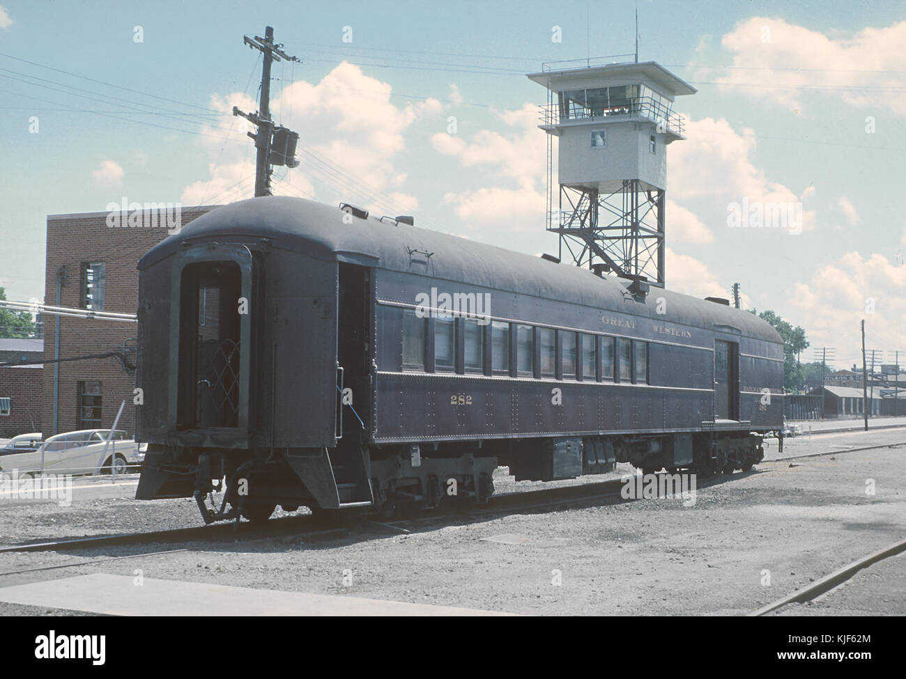 Chicago and Great Western Combine 282 is seen at the Oelwein, Iowa yard on August 7, 1962 ...
