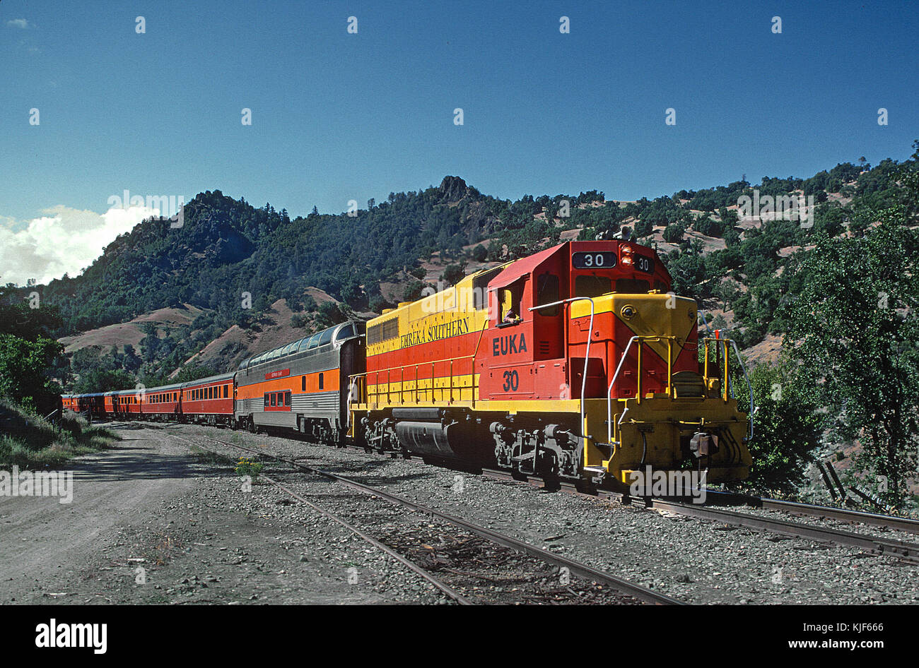 Eureka Southern RR tourist train the North Coast Daylight on the ...