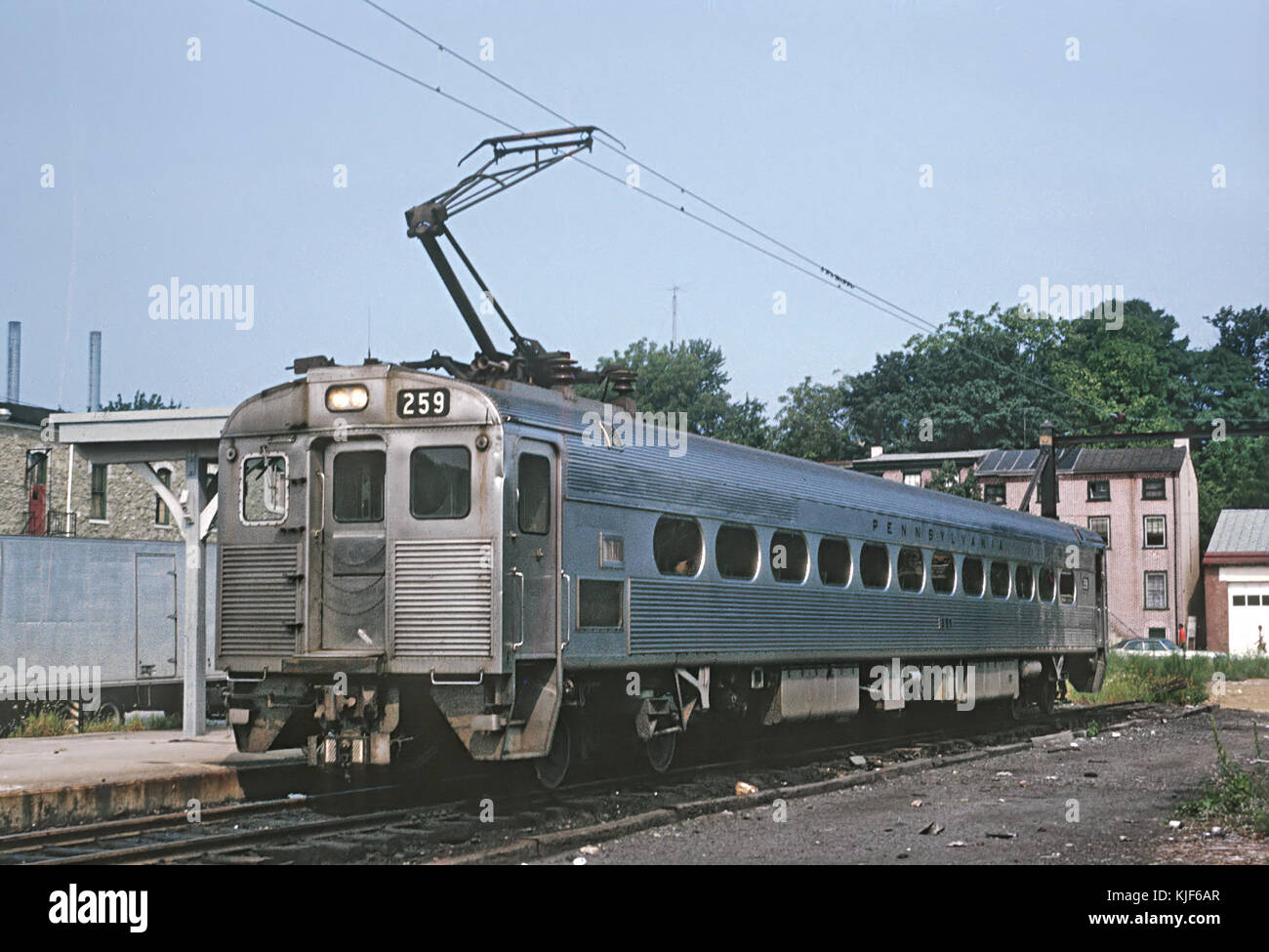 Penn Central (PRR) Silverliner II 259 at West Chester, August 15, 1970 ...