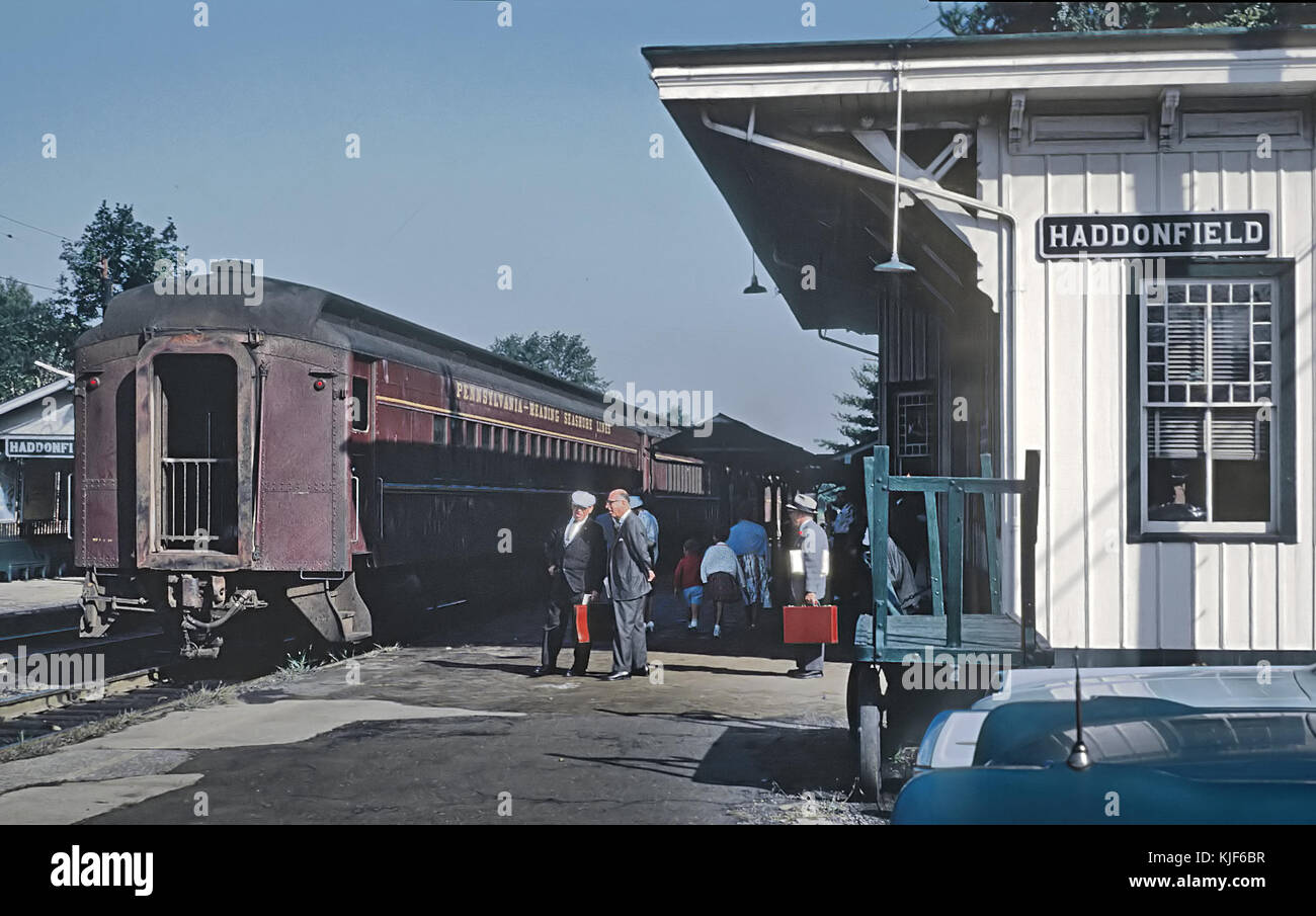 PRSL train 1008 at Haddonfield station, September 1965 Stock Photo - Alamy