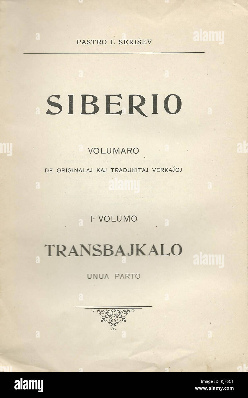 1914 Siberio 2 Stock Photo - Alamy