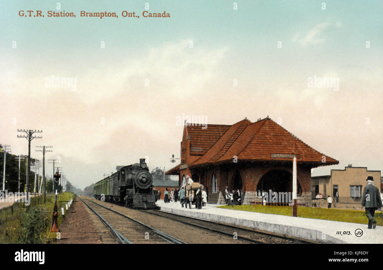 Brampton ON GTR Railway Station Stock Photo - Alamy