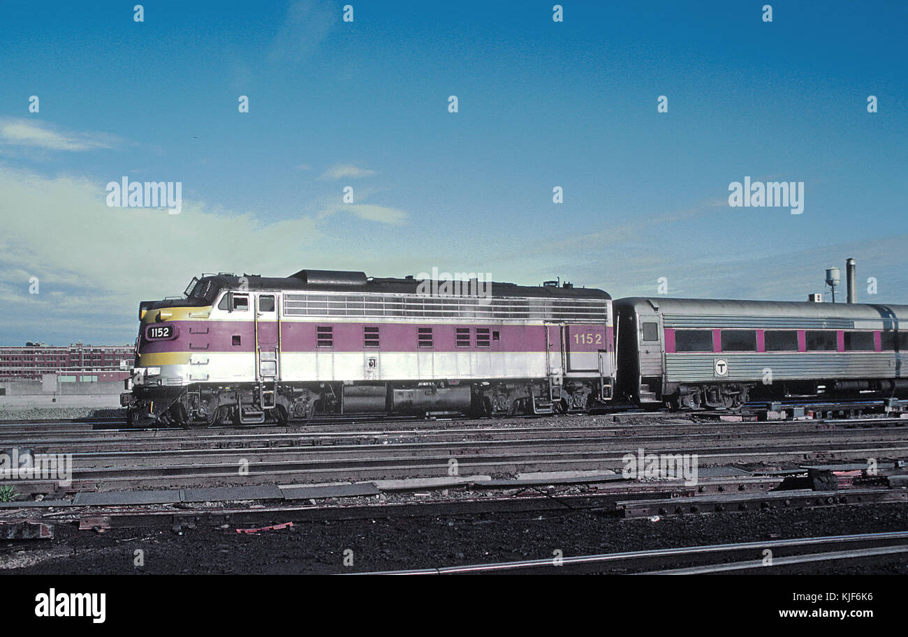 MBTA 1152 at South Station, May 1982 Stock Photo - Alamy