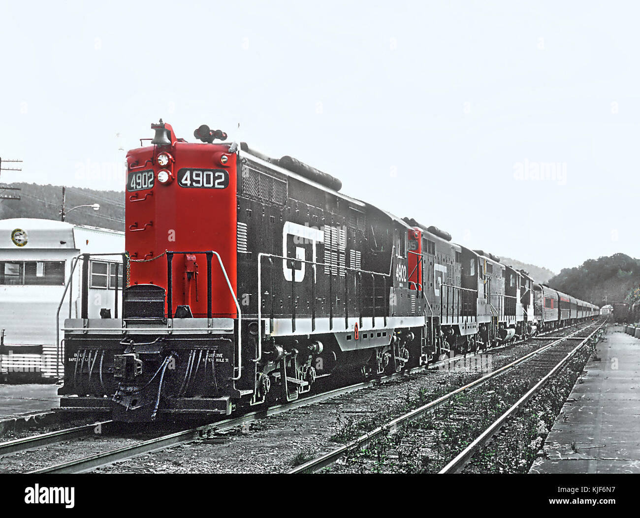 Central Vermont Railway excursion train at Brattleboro, October 1968 ...