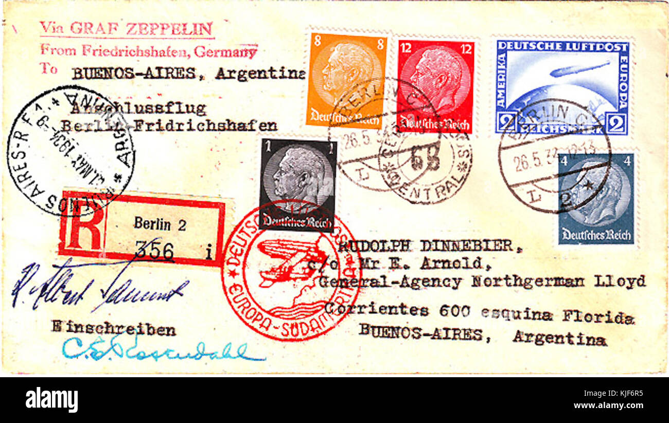 D LZ127 First South America Flight 1934 Stock Photo - Alamy