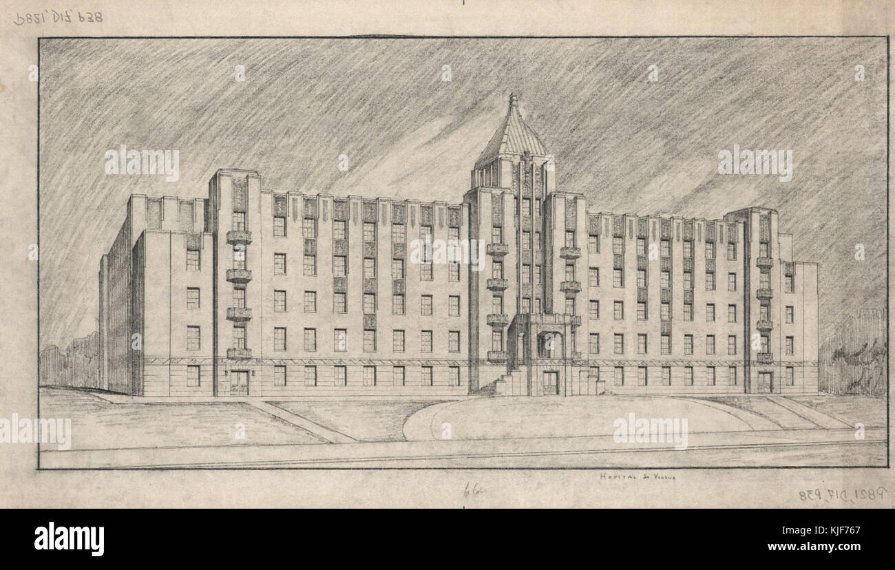 Plan Hopital de Verdun Stock Photo - Alamy