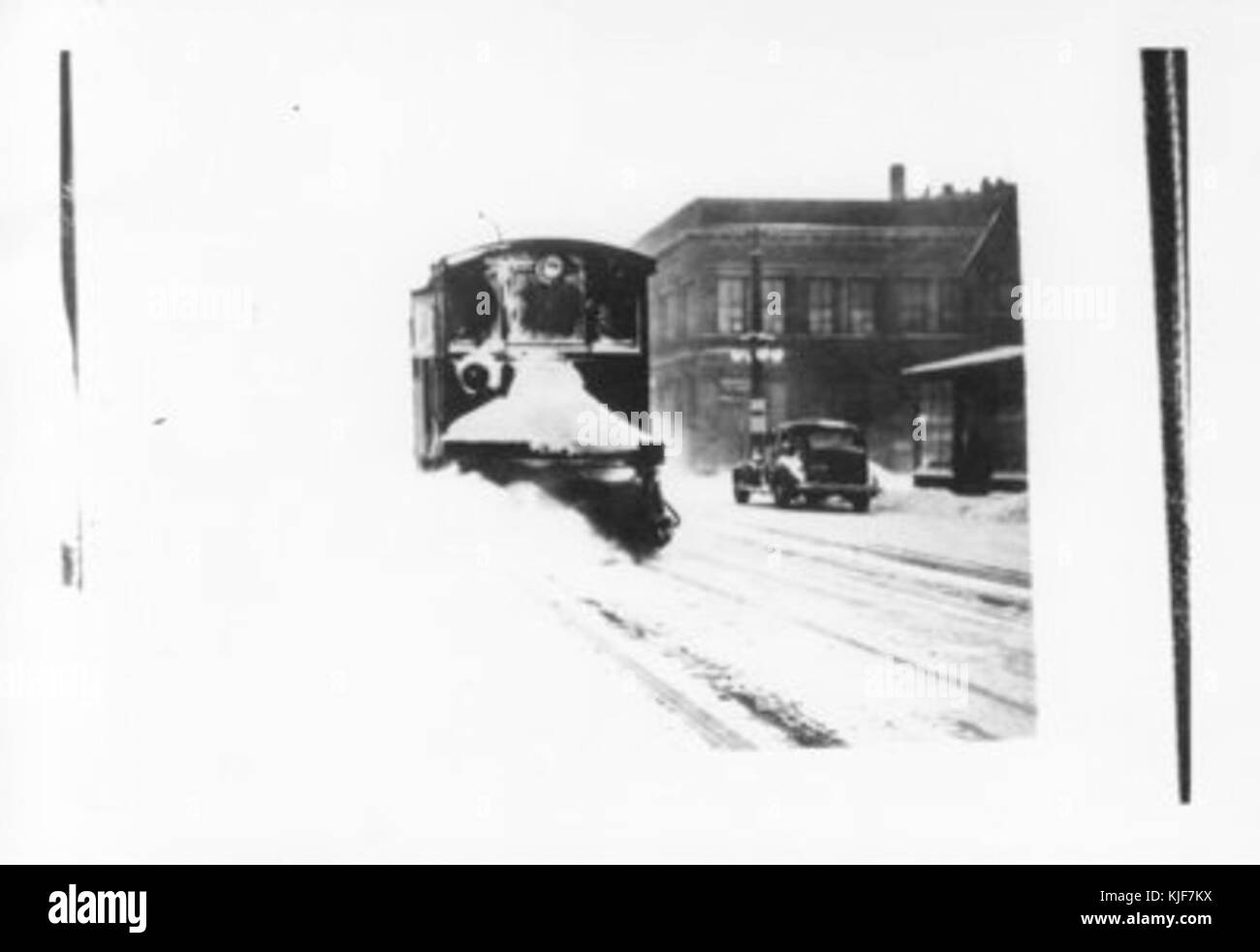 Snow clearing operations on Black and White Stock Photos & Images - Alamy