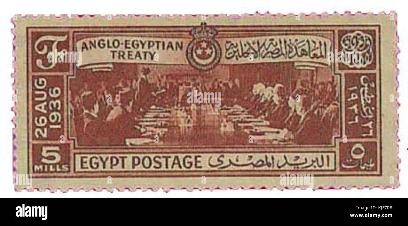 Anglo Egyptian treaty signing 26 8 1936 Stock Photo - Alamy