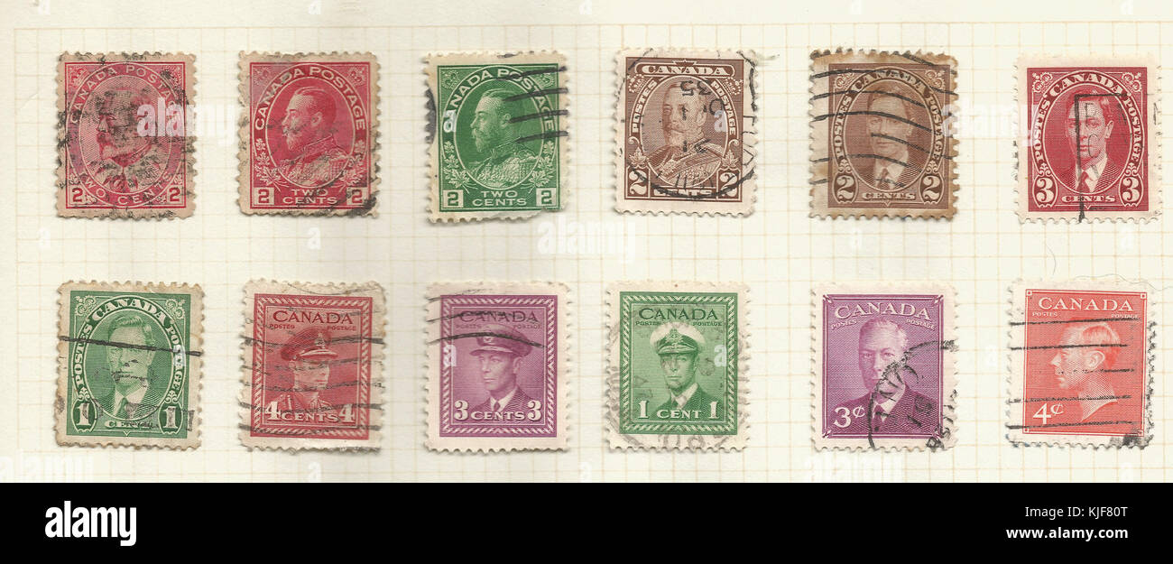 Various Canadian stamps Stock Photo - Alamy