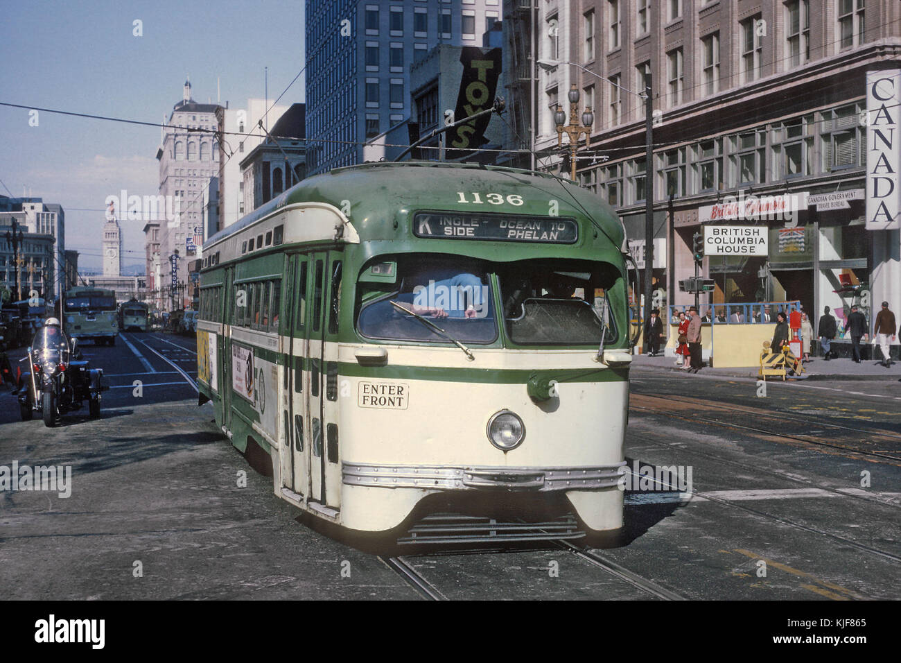3 MUNI PCC Photos at Market St. near 2nd St. (26320435574 Stock Photo ...