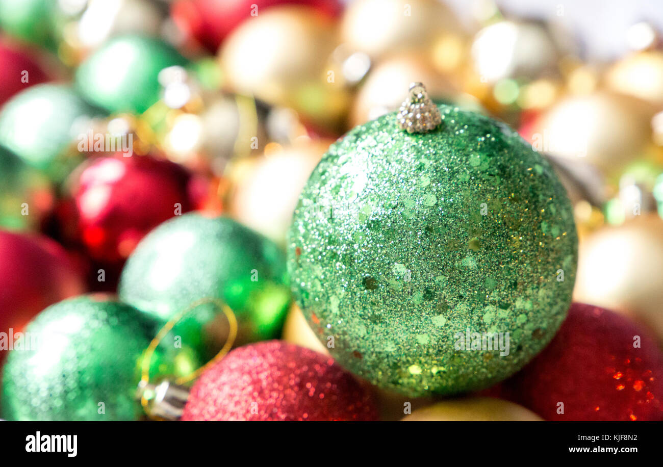 Colorful Christmas balls, abstract background Stock Photo - Alamy