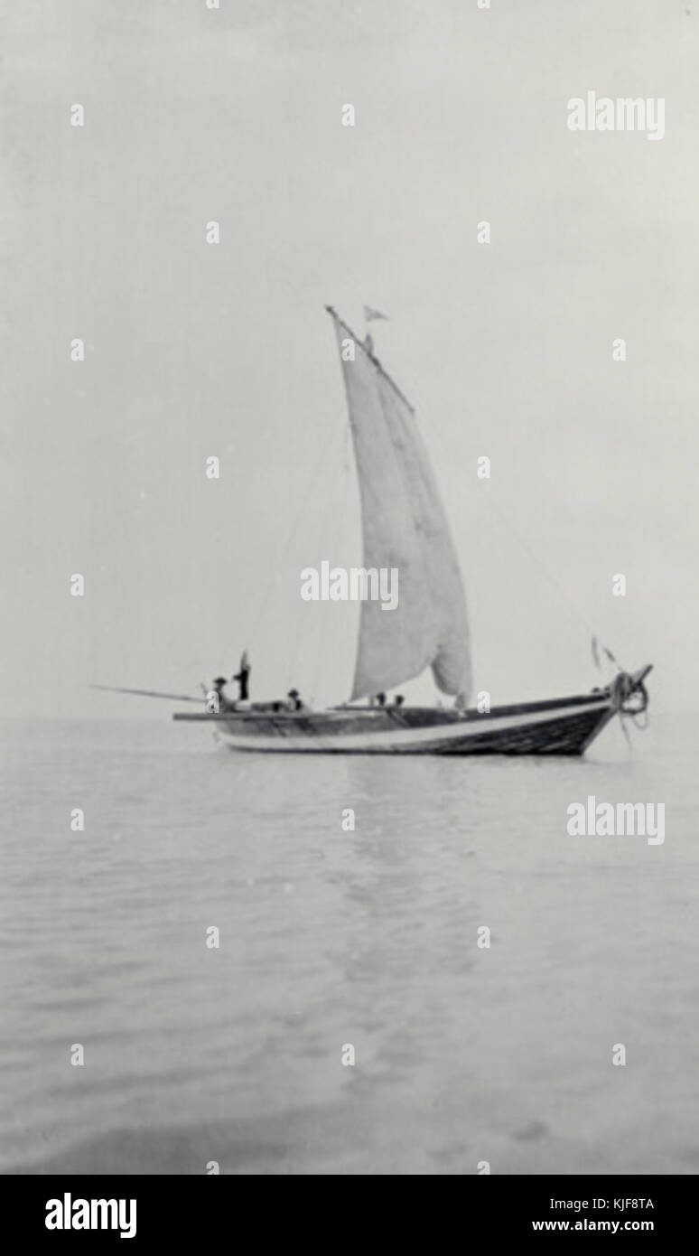 York boat under Sail a Stock Photo - Alamy