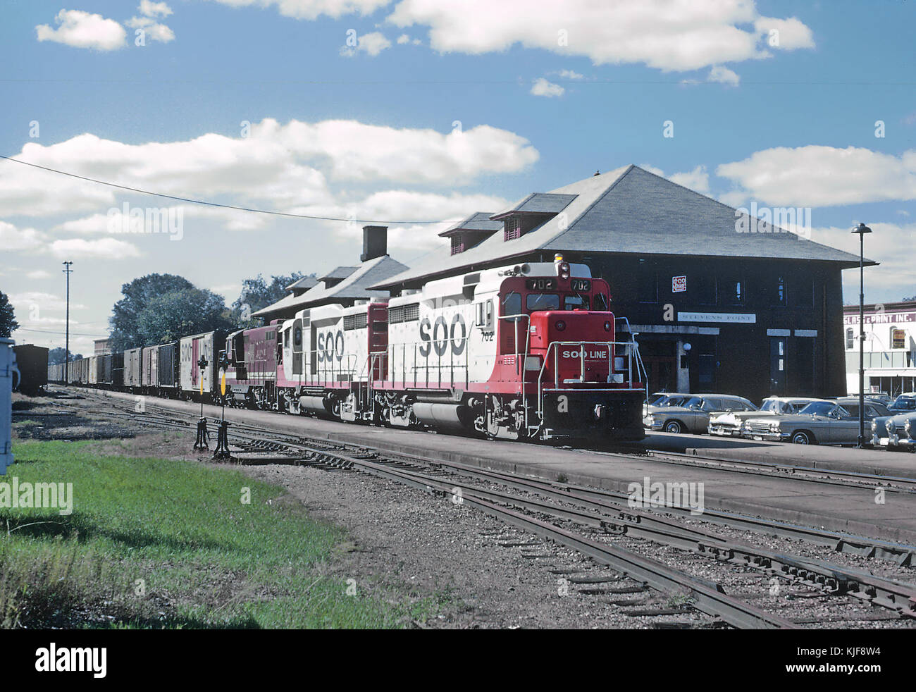 SOO GP30 702 at Stevens Point, WI in October 1964 (34347357011 Stock ...