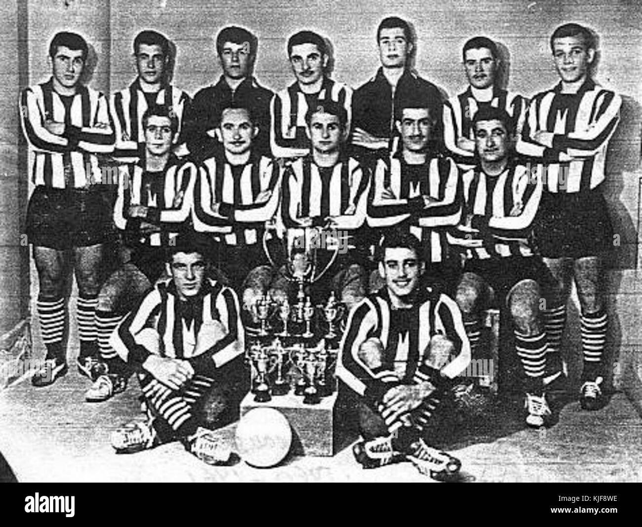 Al Athori SC with the 1960 Iraq FA Cup Championship trophy Stock Photo ...