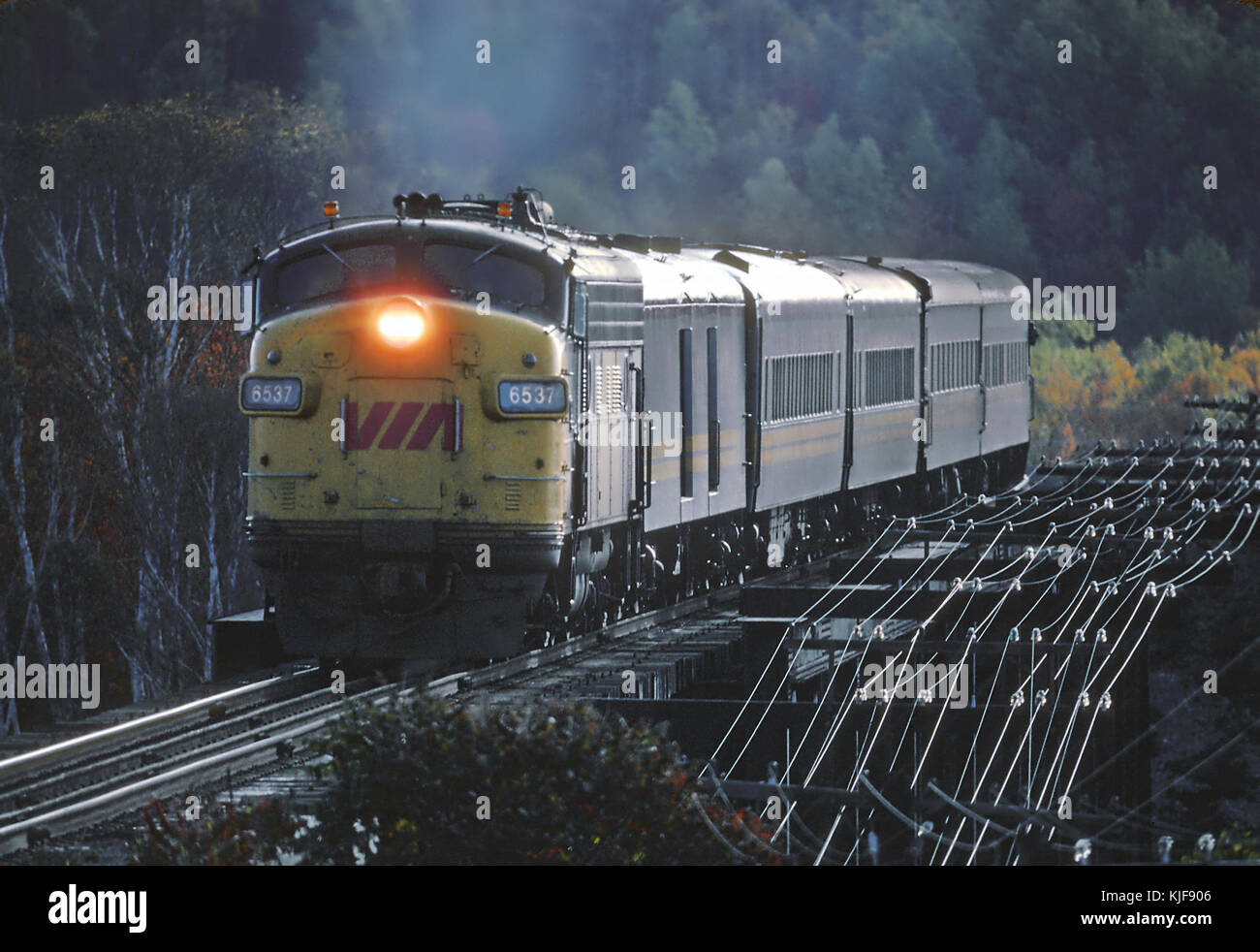 These five photographs of VIA Rail's train number 6537 in October 1980 ...