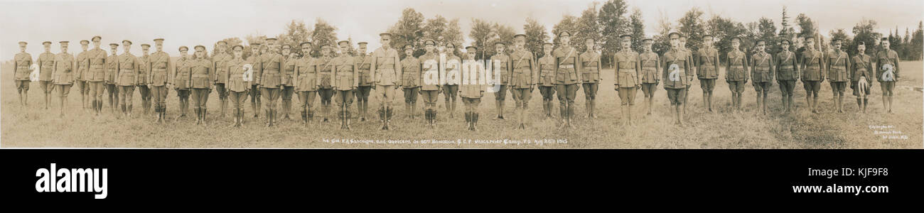 Lt. Col. F.A. Gascoigne and officers of 60th Battalion, CEF, Valcartier ...