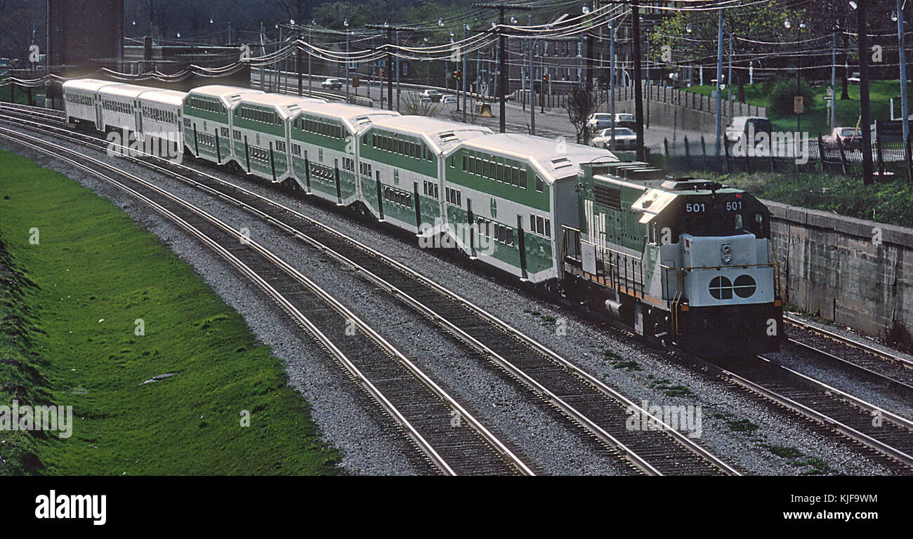 This collection of five photos captures Toronto's passenger trains in ...
